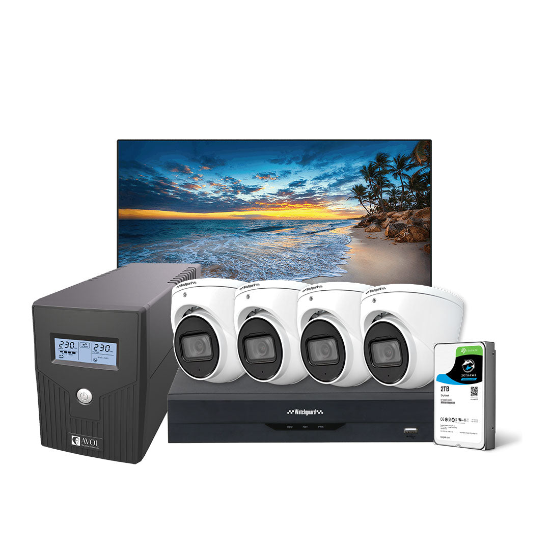 4 Channel CCTV Starter Kit with Monitor â€“ Easy Setup — BlueE Technology