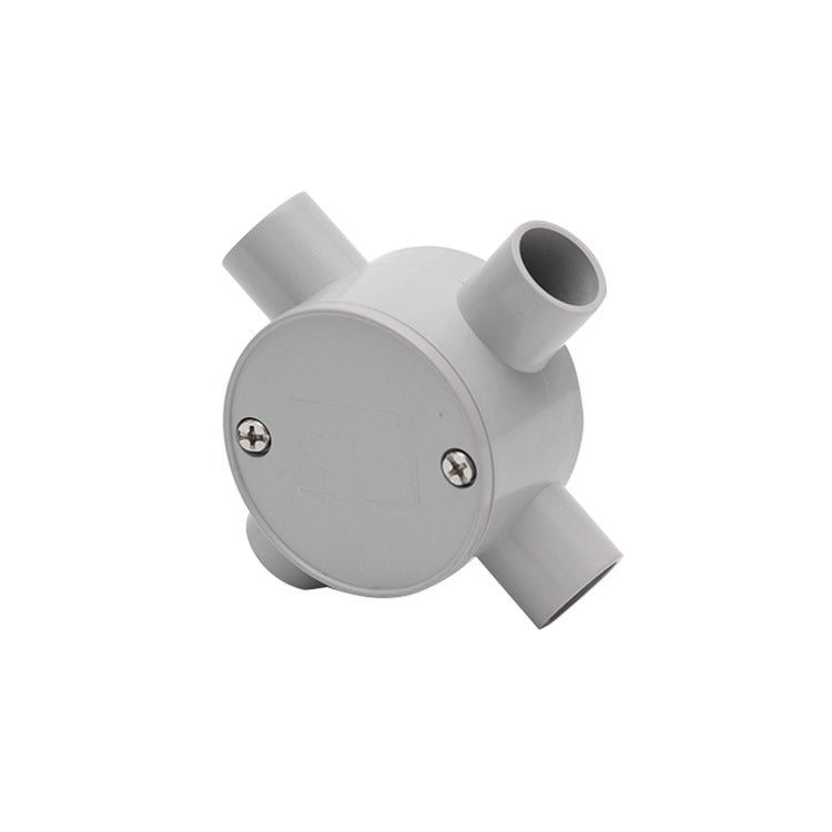 25mm Grey 4-way Junction Box – Durable Electrical Hub — BlueE Technology